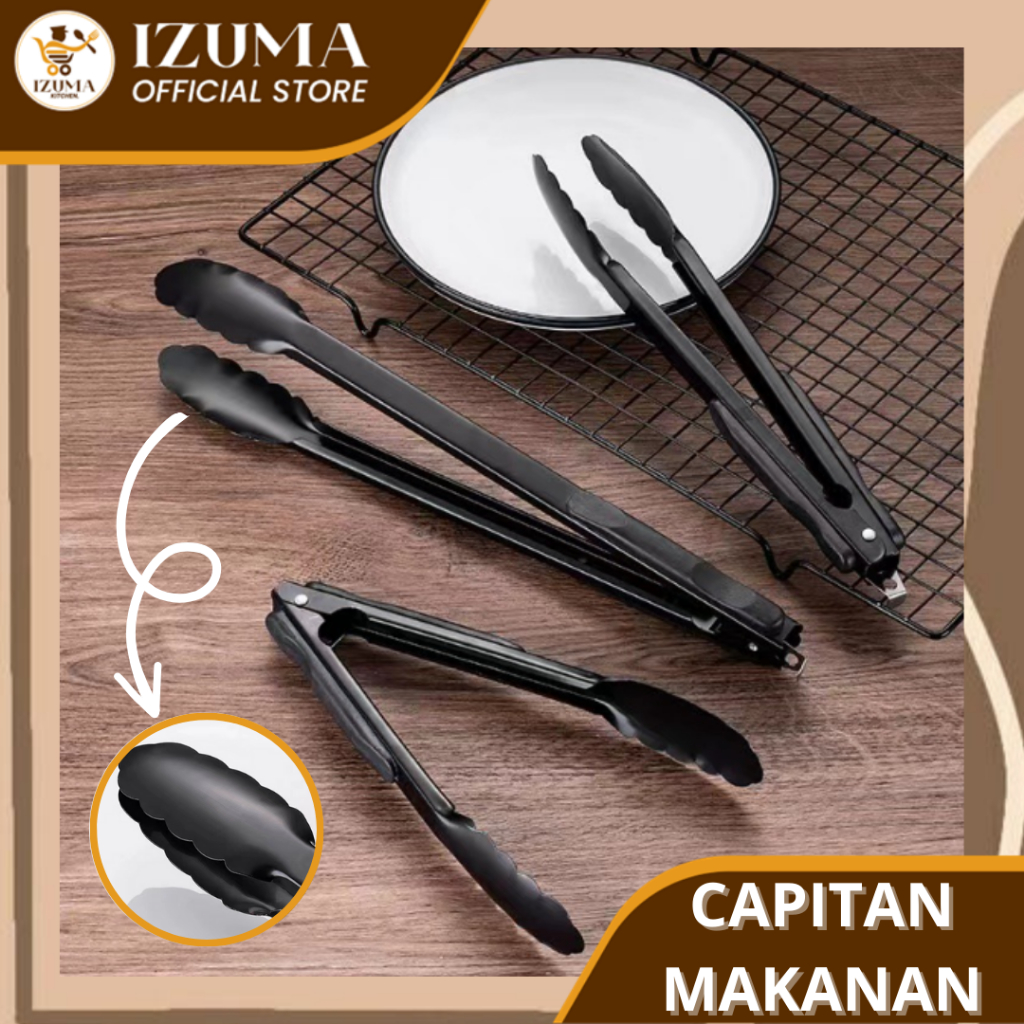 Jual IZUMA Capitan Makanan Roti Alat Penjepit Makanan Penjepit Kue ...