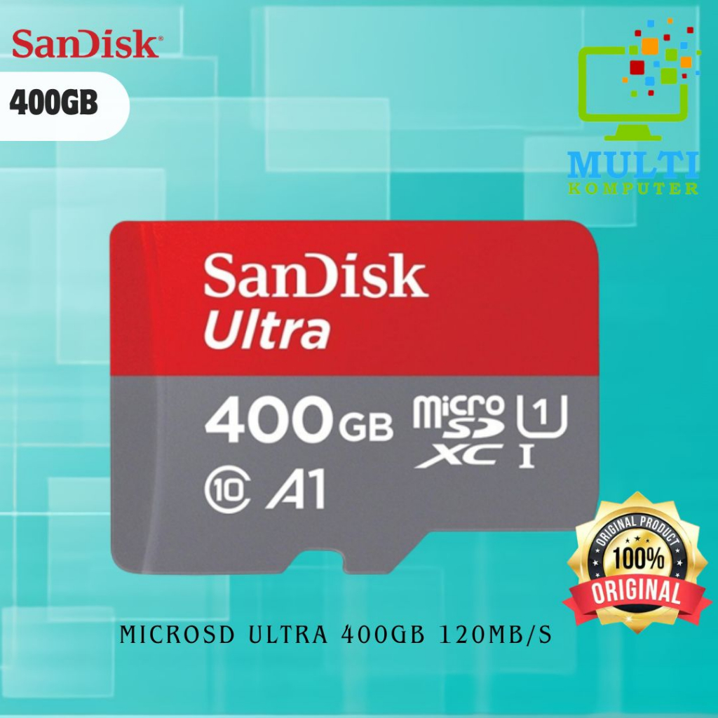 Jual SANDISK MICROSD ULTRA 400GB 120MB/S - MICRO SD 400 GB 120MBPS ...