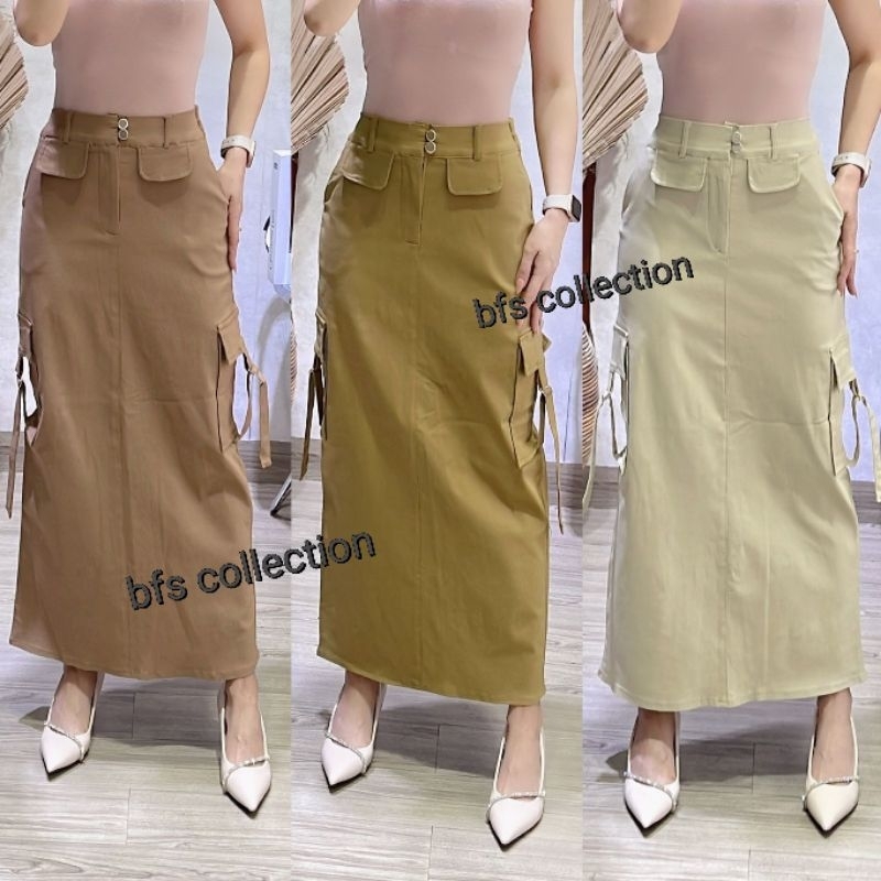 Jual Rok Cargo Soft Jeans Stretch 016/012 | Shopee Indonesia