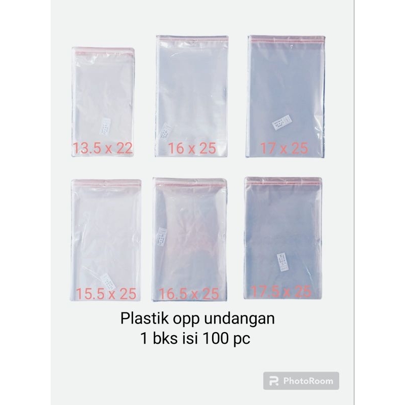 Jual plastik opp undangan 17,5 x 25 isi 100 lembar # LBK | Shopee Indonesia