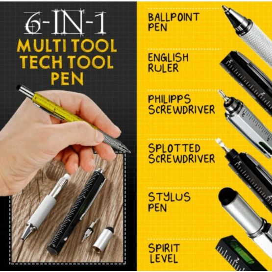 Jual Jual 6 in 1 Multitool Tech Tool Pen ORIGINAL 100 Murah | Shopee ...