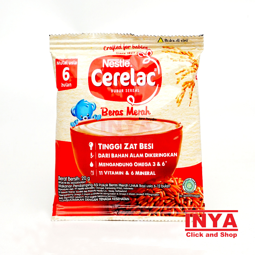 Jual Nestle Cerelac Beras Merah 20gr Sachet - Bubur Sereal | Shopee ...