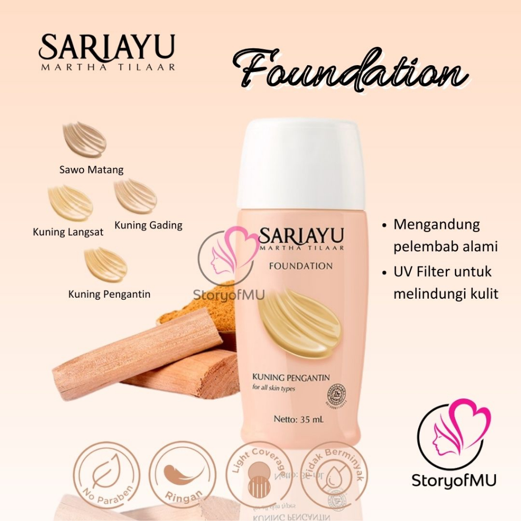 Jual Sariayu Liquid Foundation 35ml Alas Bedak Shopee Indonesia