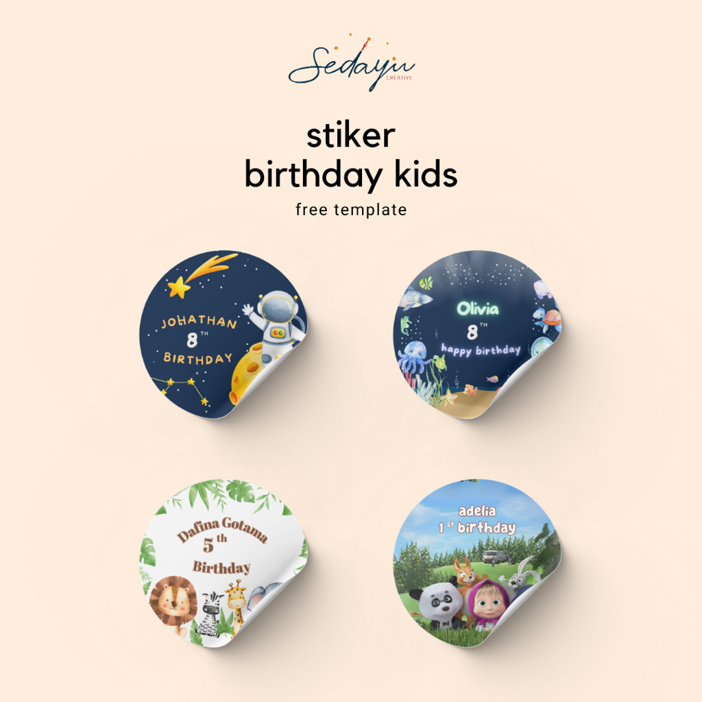 Jual Sticker Ulang Tahun Anak | Sticker Bento Birthday Anak | Sticker ...