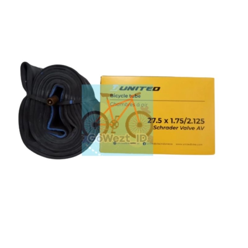 Jual Ban Dalam Sepeda Ukuran 27.5 x 1.75 / 2.125 UNITED Pentil Motor AV MTB Gunung | High ...