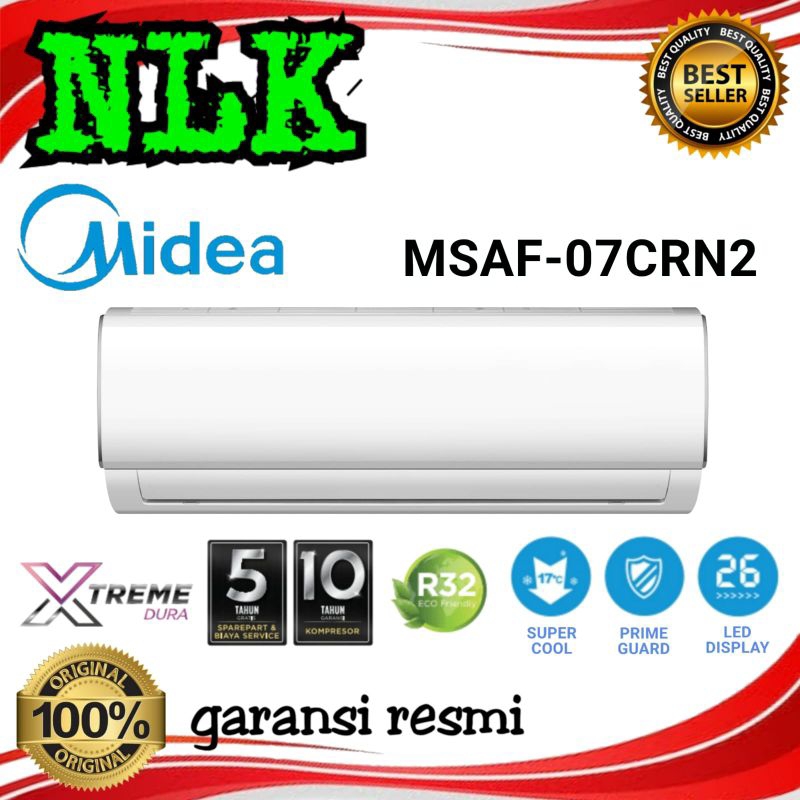 Jual AC MIDEA MSAF - 07 CRN2 3/4 PK AC MIDEA MSAF 07CRN + PASANG INSTALASI | Shopee Indonesia