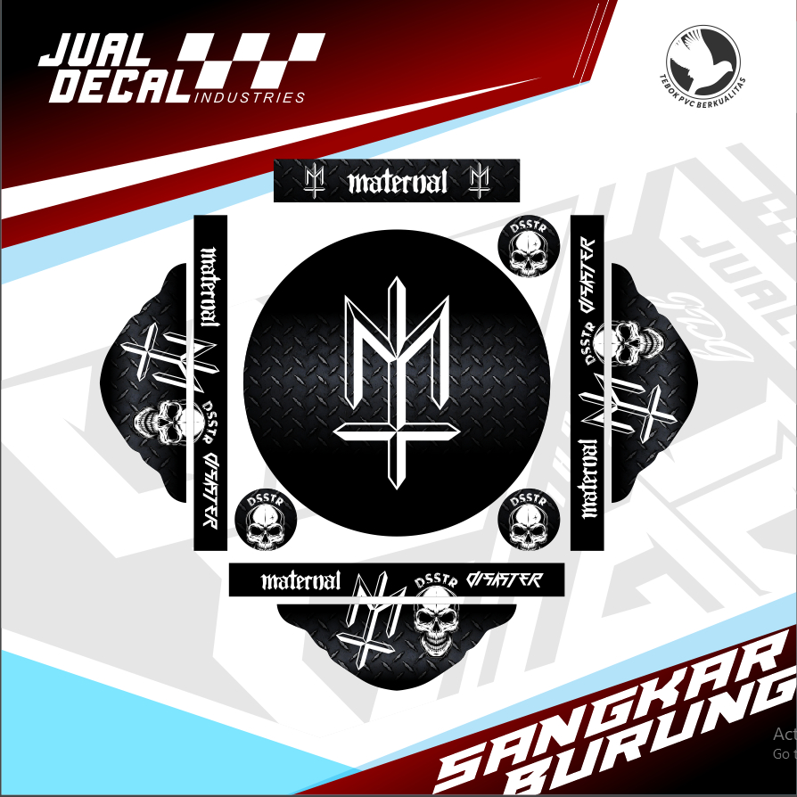 Jual Stiker Tebok Lovebird Pleci Helopet CUSTOM HOLOGRAM Decal Sangkar ...