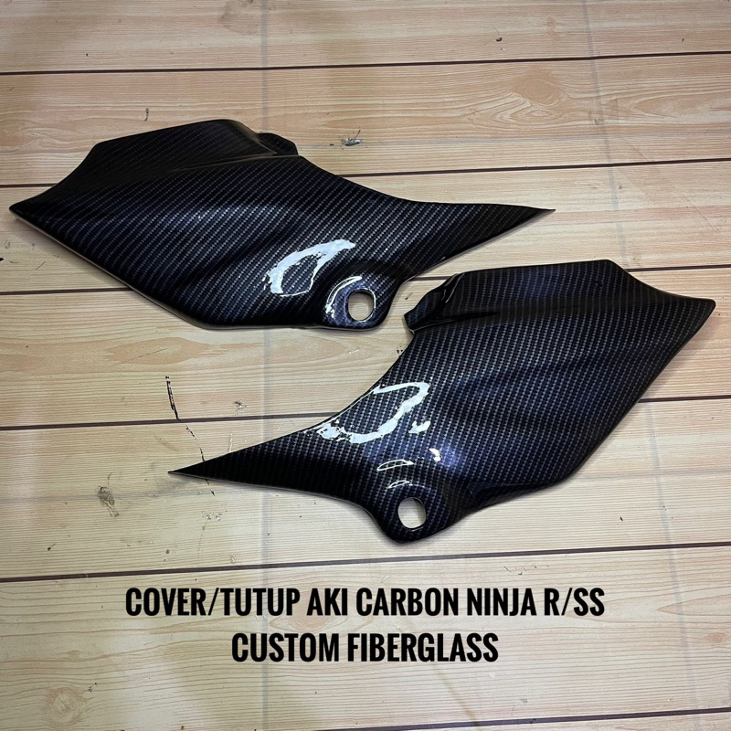 Jual Cover Tutup Aki Ninja R Carbon Panel Box Aki Ninja SS Body Samping ...
