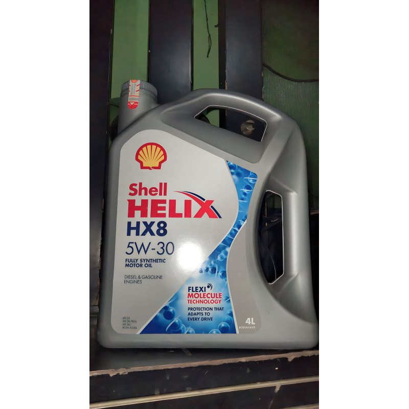 Jual Oli Shell Helix Hx8 5w-30 4L 100% Original centang hijau | Shopee ...