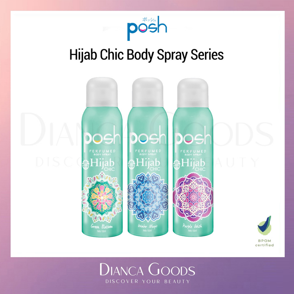Jual POSH Hijab Chic Body Spray Series | Green Blossom / Purple Wish ...