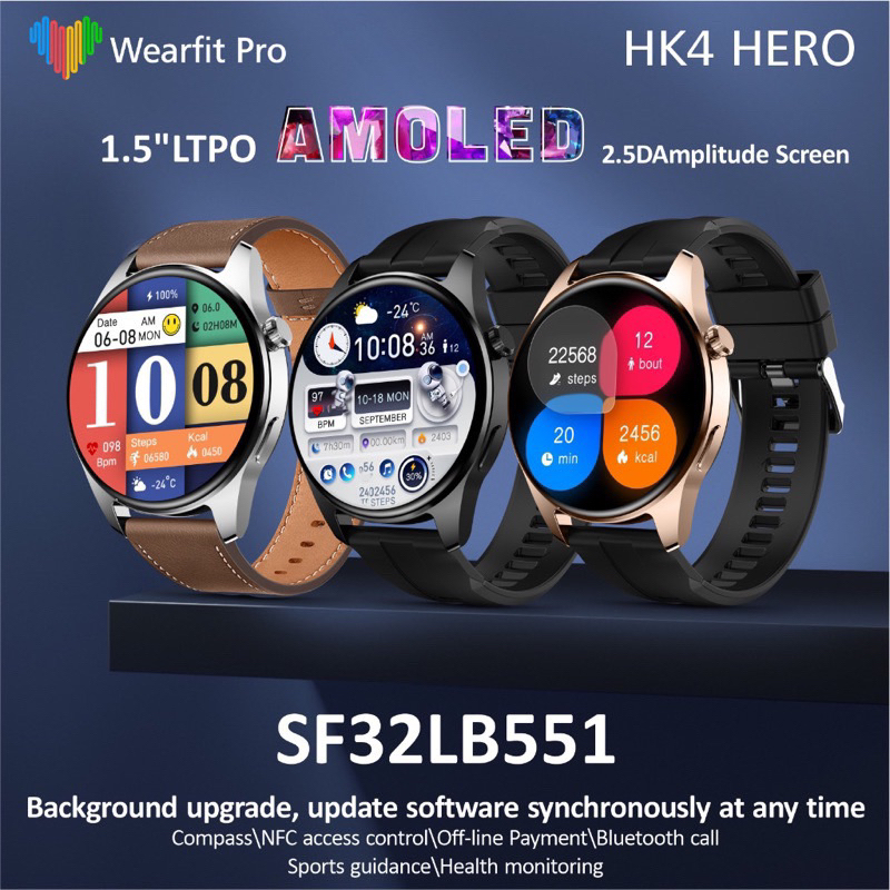 Jual HK4 Hero Smartwatch AMOLED LTPO 1.5inch Always On Display Watch Pria | Shopee Indonesia