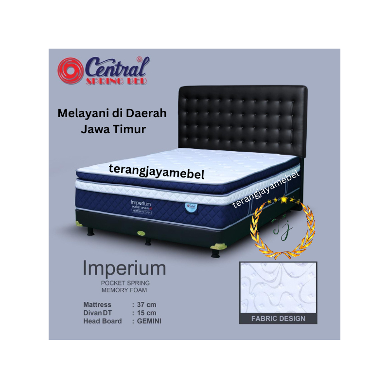 Jual Springbed CENTRAL IMPERIUM POCKET MEMORY FOAM FULL SET HB BONITA ...
