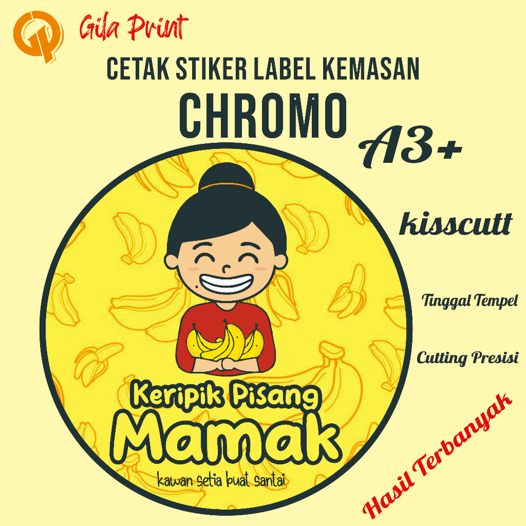 Jual CETAK STIKER LABEL CROMO / LABEL MAKANAN CROMO / LABEL PRODUK ...