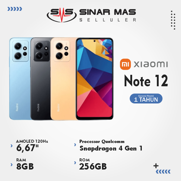 Jual Xiaomi Redmi Note 12 Smartphone [8GB/256GB] Garansi Resmi | Shopee ...