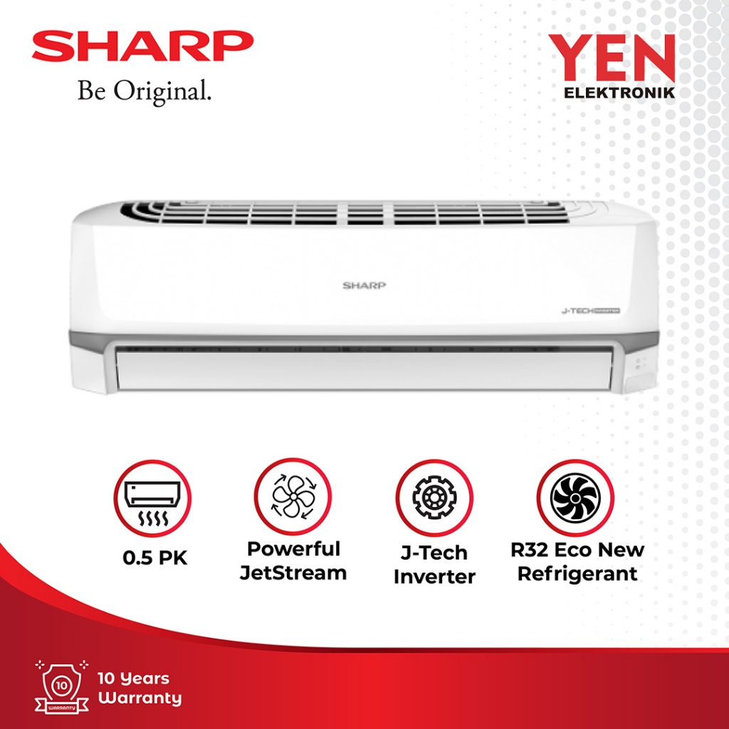 Jual Sharp AC 1/2 PK AH-X6ZY Air Conditioner J-Tech Inverter Series 380 ...