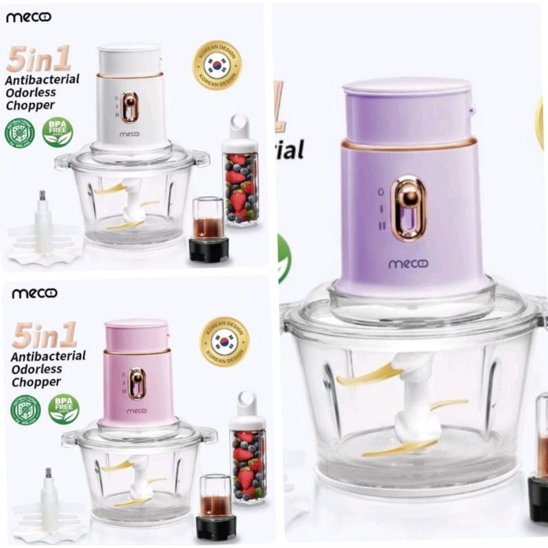 Jual Mecoo Most Aesthetic 5 in 1 Antibacterial Odorless Chopper 250 Low ...