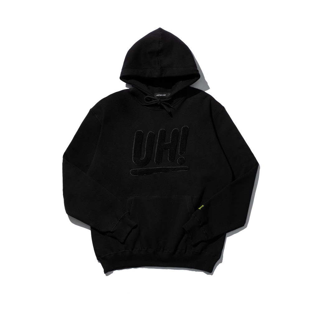 Jual UH! Hoodie Heavyweight Cotton - TRIPLE BLACK TOWEL LOGO | Shopee Indonesia