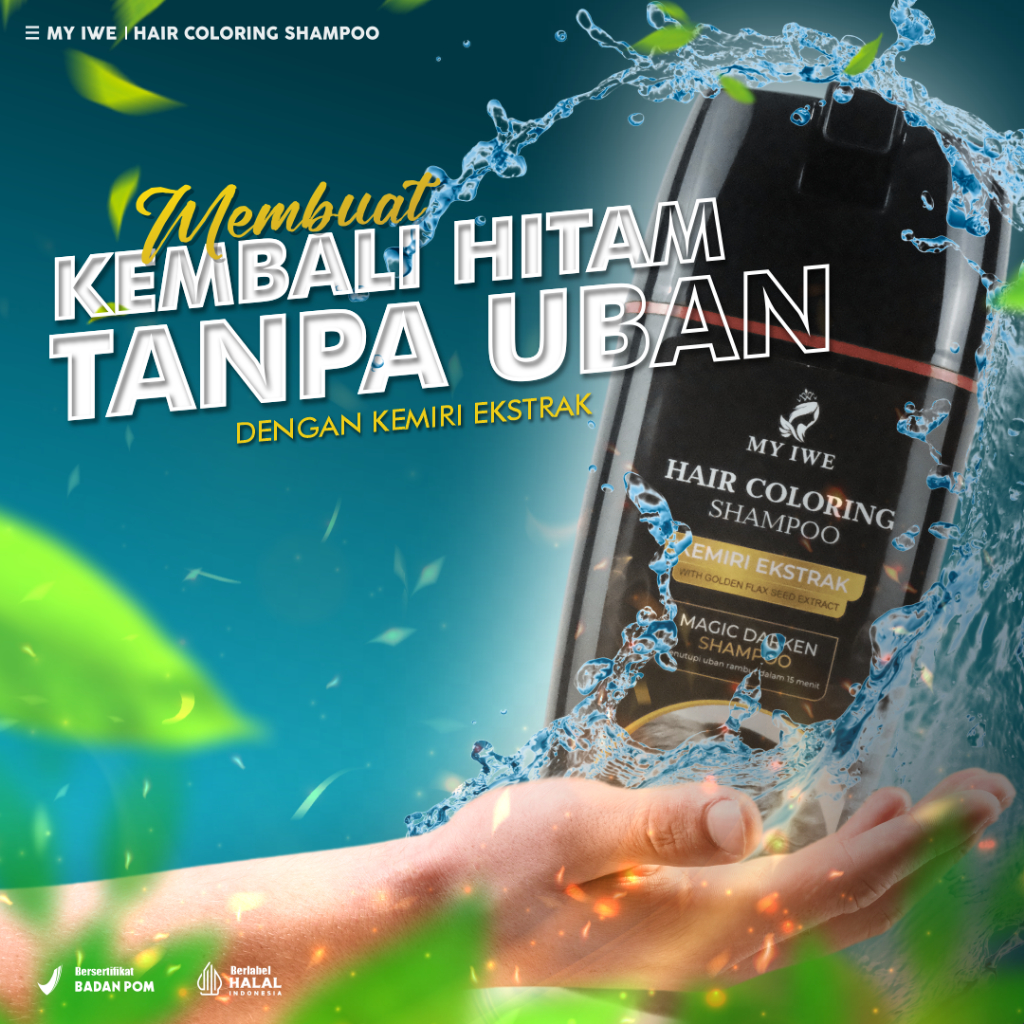 Jual SHAMPOO UBAN MY IWE DARKEN 2x lebih efektif menghitamkan rambut ...