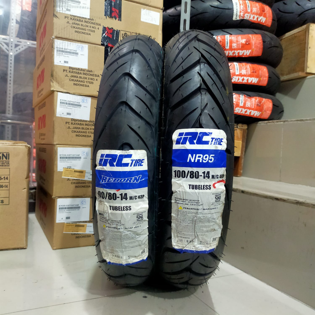 Jual Paket Ban Motor IRC 90/80-14 Dan 100/80-14 Reborn NR 95 Tubeless ...