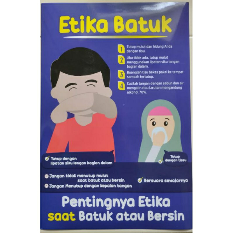 Jual Poster Etika Batuk Biru | Shopee Indonesia