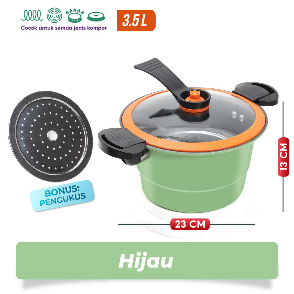 Jual Hongzhuo Panci Presto Teflon 8L Anti Lengket High Quality Coating ...