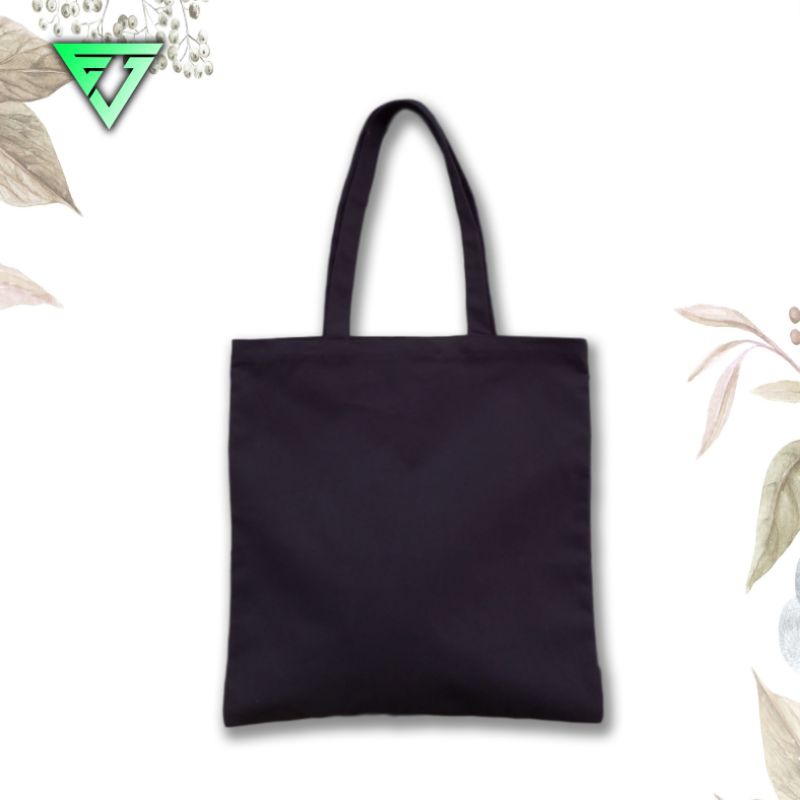 Jual Totebag polos hitam | tas kanvas tebal uk.32x40 | Shopee Indonesia