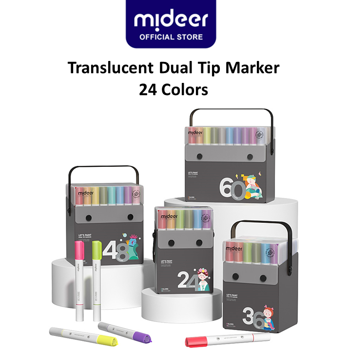 Jual Mideer Transluccent Dual Tip Marker 24 Colors Mainan Edukasi ...