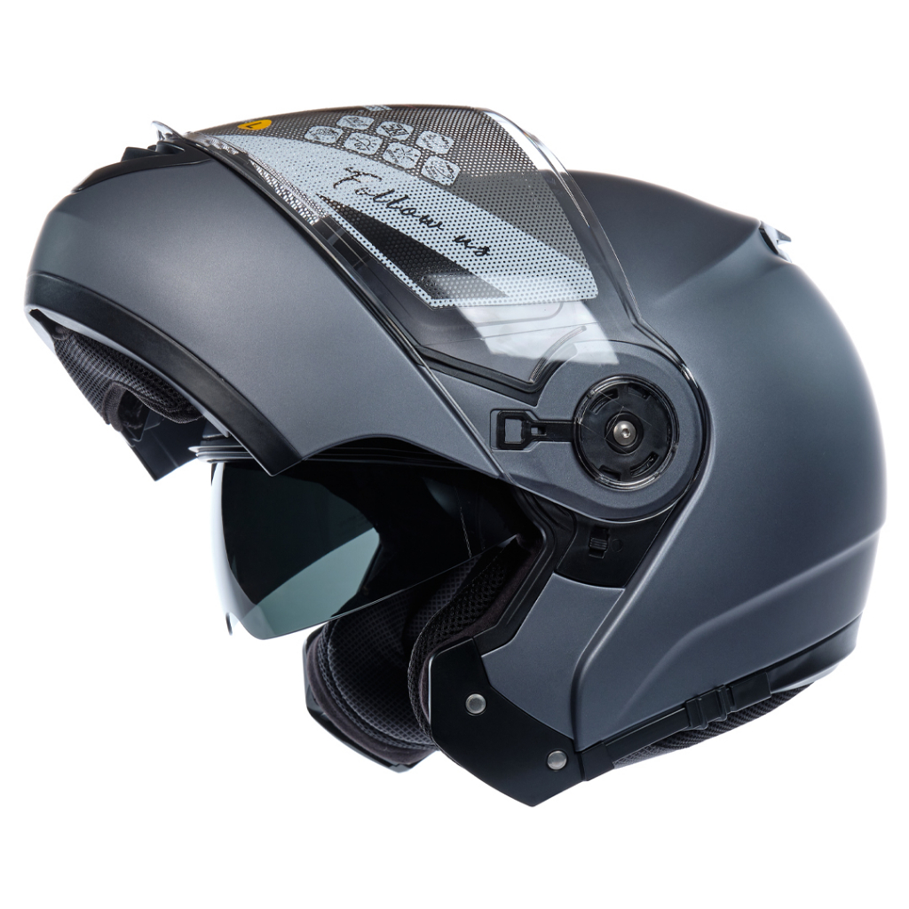 Jual ZEUS ZS 3050 MATT TITANIUM DOFF MODULAR FLIP UP DOUBLE VISOR | Shopee Indonesia