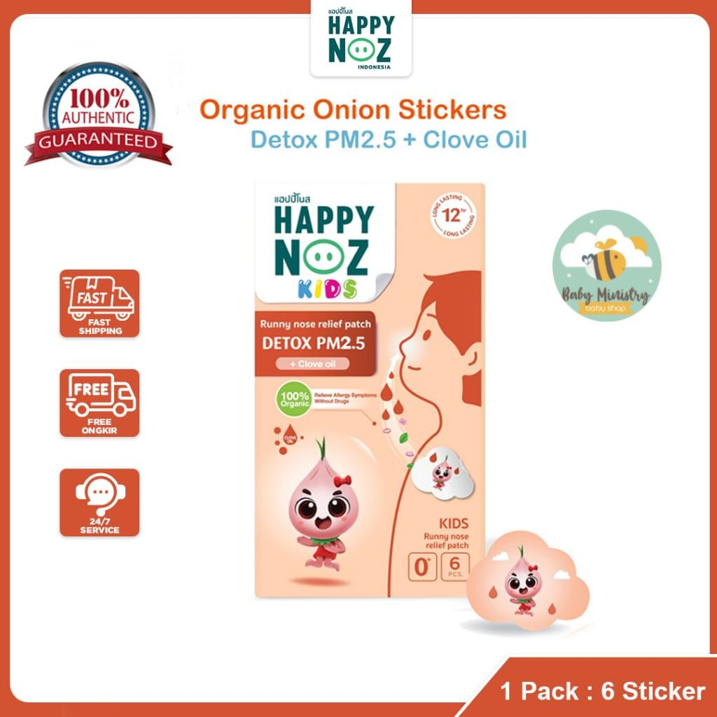 Jual (1 SACHET) Happy Noz ANTI DETOX BABY Organic Onion Sticker ...