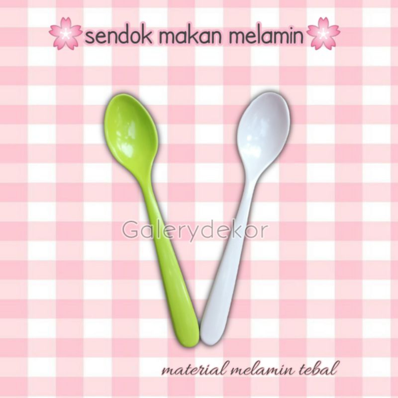 Jual SENDOK MAKAN MELAMIN HIJAU PUTIH | Shopee Indonesia