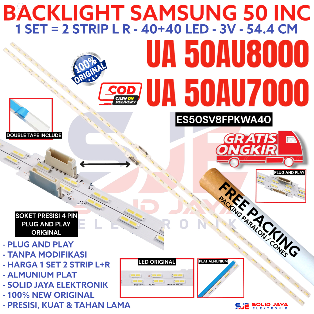 Jual BACKLIGHT TV LED SAMSUNG 50 INC UA 50AU8000 50AU7000 UA50AU8000 UA50AU7000 50AU LAMPU BL ...