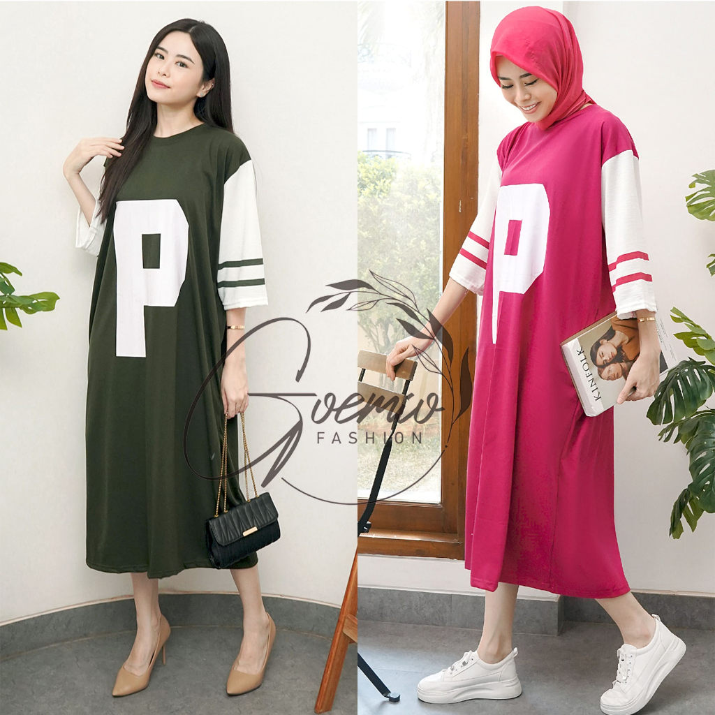 Jual ilook | LD 120 Peanut Dress Dres Oversize Wanita Cewek Combi ...