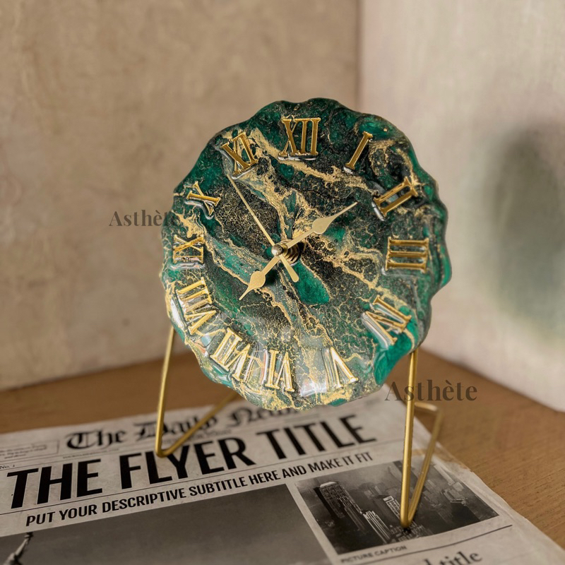 Jual ASTHETE - table clock roman aesthetic elegant hang resin / jam ...