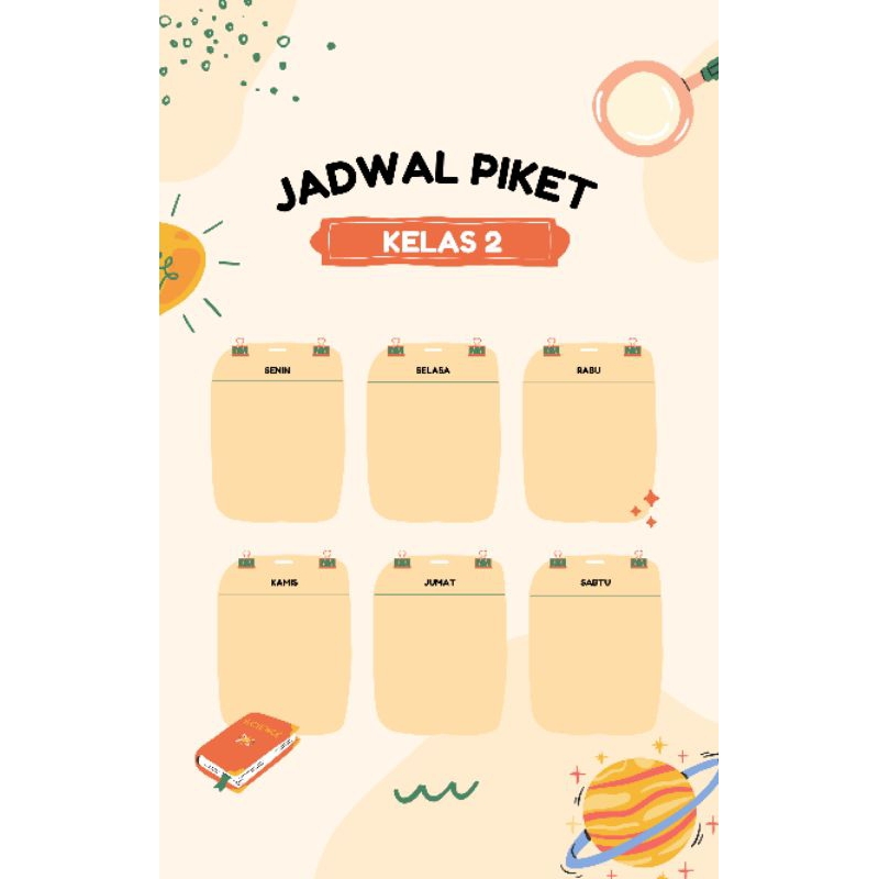 Jual POSTER JADWAL PIKET BISA CUSTOM | Shopee Indonesia