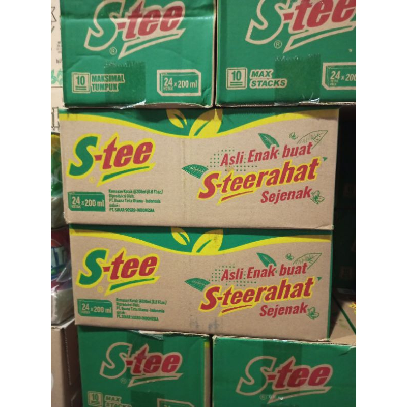 Jual S-tee kotak 200ml 1 dus isi 24 kotak / minuman teh / drink tea ...