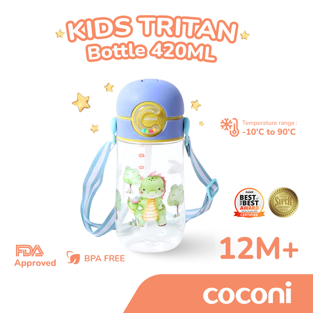 Jual COCONI Kids Tritan Bottle 420 ml | Botol Minum Anak dengan tali 420ml | Shopee Indonesia