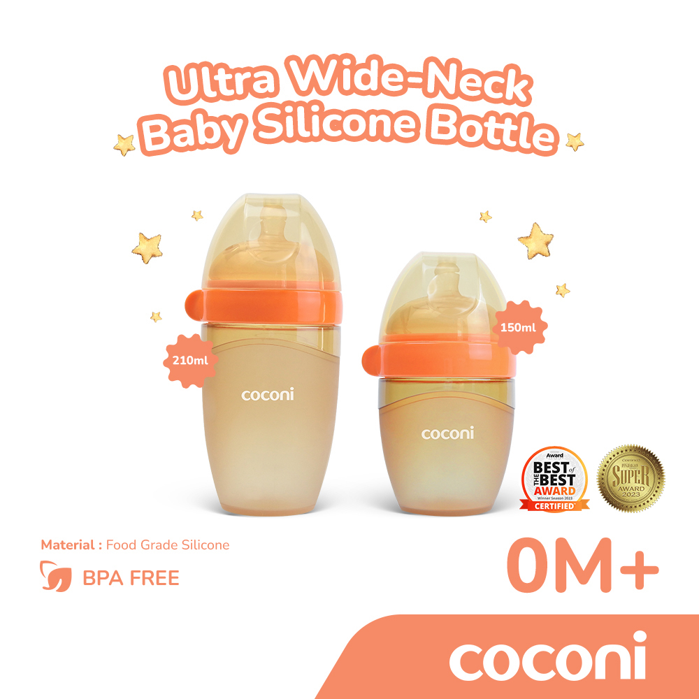 Jual COCONI Ultra Wide Neck Baby Silicone Bottle 150ml / 210ml | Botol ...