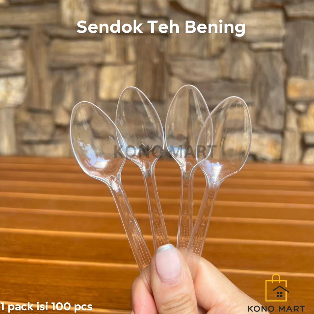 Jual Sendok Makan Plastik Putih / Sendok Teh Bening Murah / Sendok ...