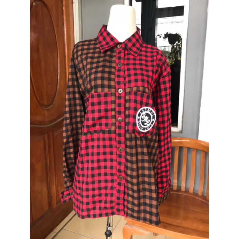 Jual SML kemeja kotak-kotak | Shopee Indonesia