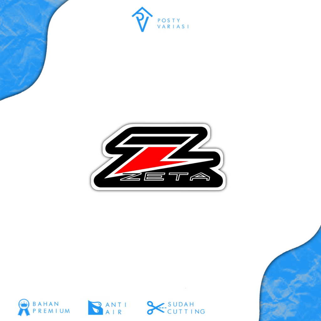 Jual Stiker ZETA Stiker Motor Sticker Racing Print Waterproof Satuan ...