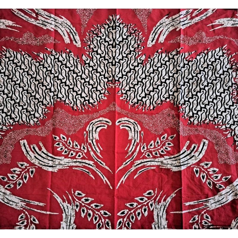 Jual Kain batik solo abstrak parang cinta merah | Shopee Indonesia