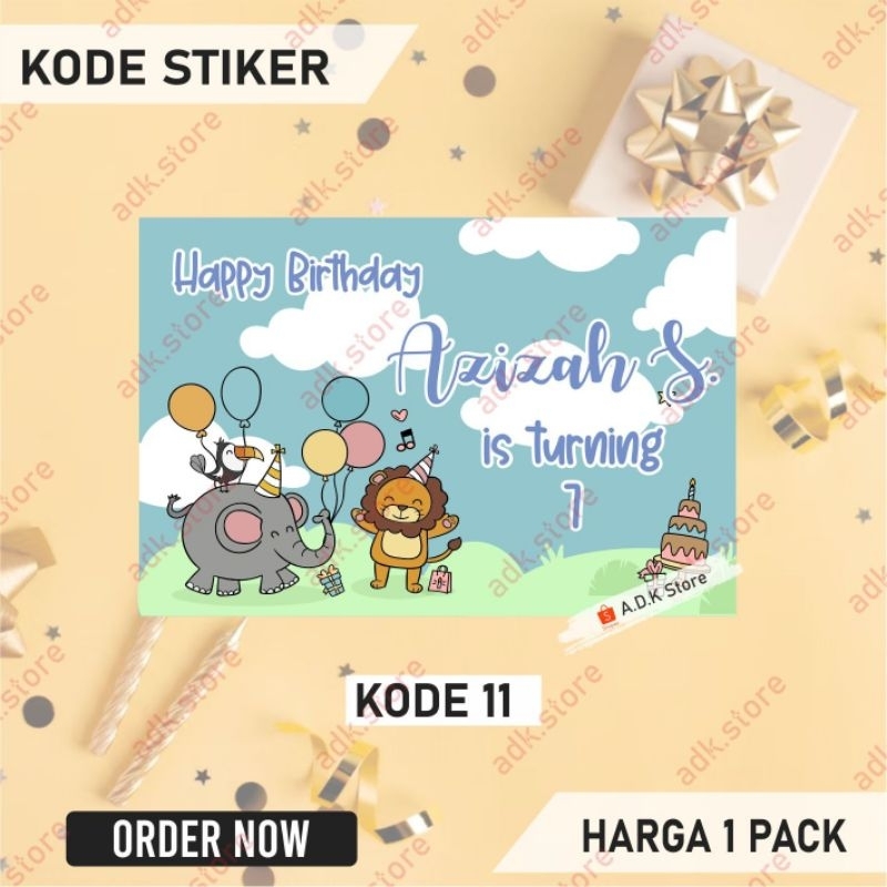 Jual [1 PACK] STIKER ULTAH ANAK| STIKER BOX MAKANAN ULTAH ANAK | Shopee ...