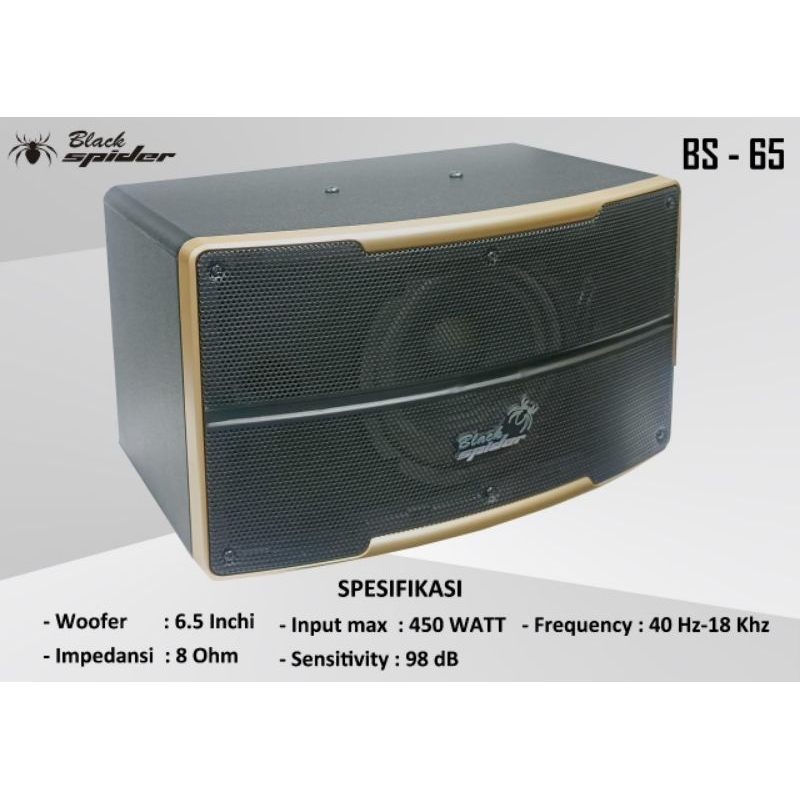 Jual SPEAKER BLACKSPIDER BS65 450 WATT 8 OHM SPEAKER PASIF BLACK SPIDER BS 65 SATU PASANG ...