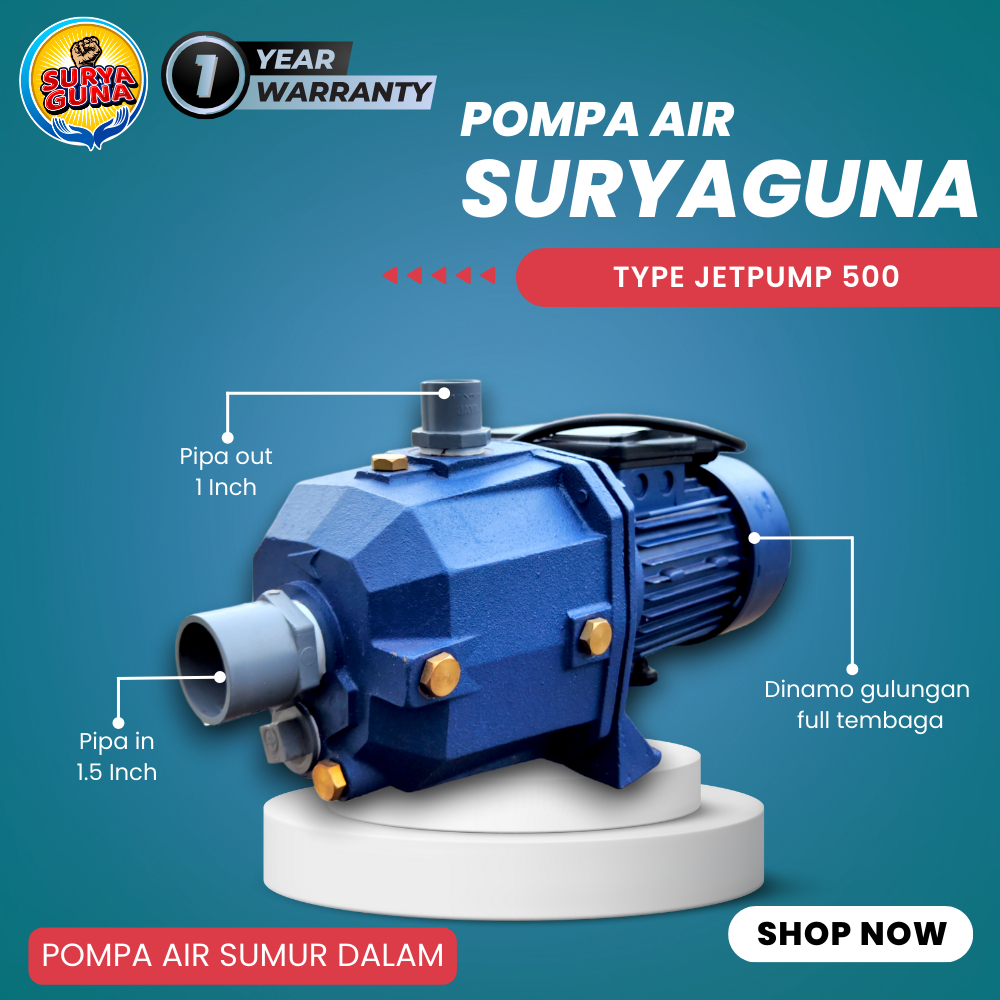 Jual POMPA AIR MODIFIKASI TERBARU TYPE JET PUMP 500 UNTUK SUMUR DALAM ...