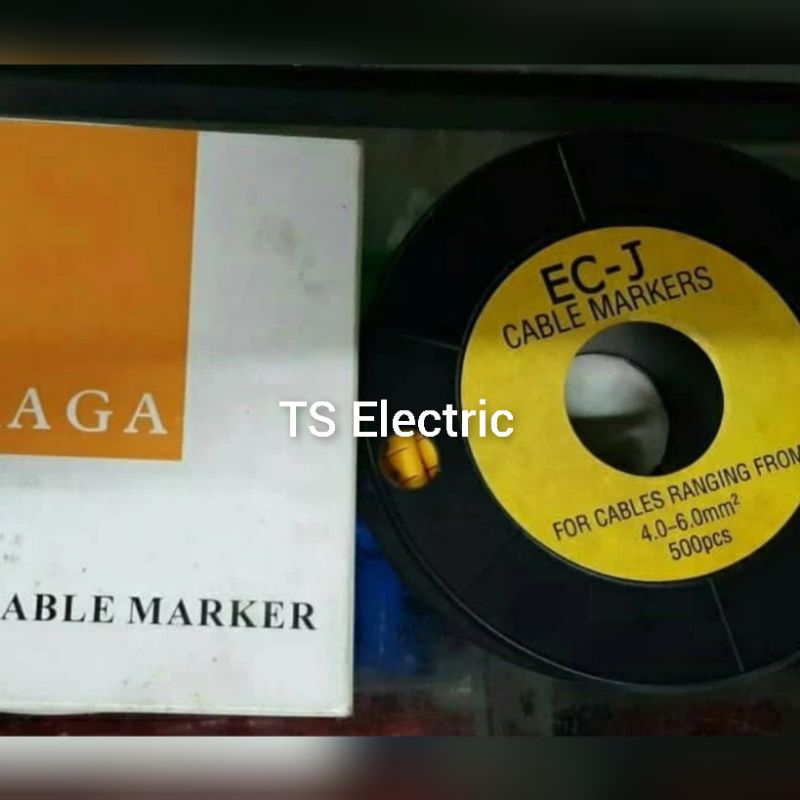 Jual Kabel Marker / Cable Markers Tipe EC-J Tanda + (Plus) Uk. 4-6mm ...