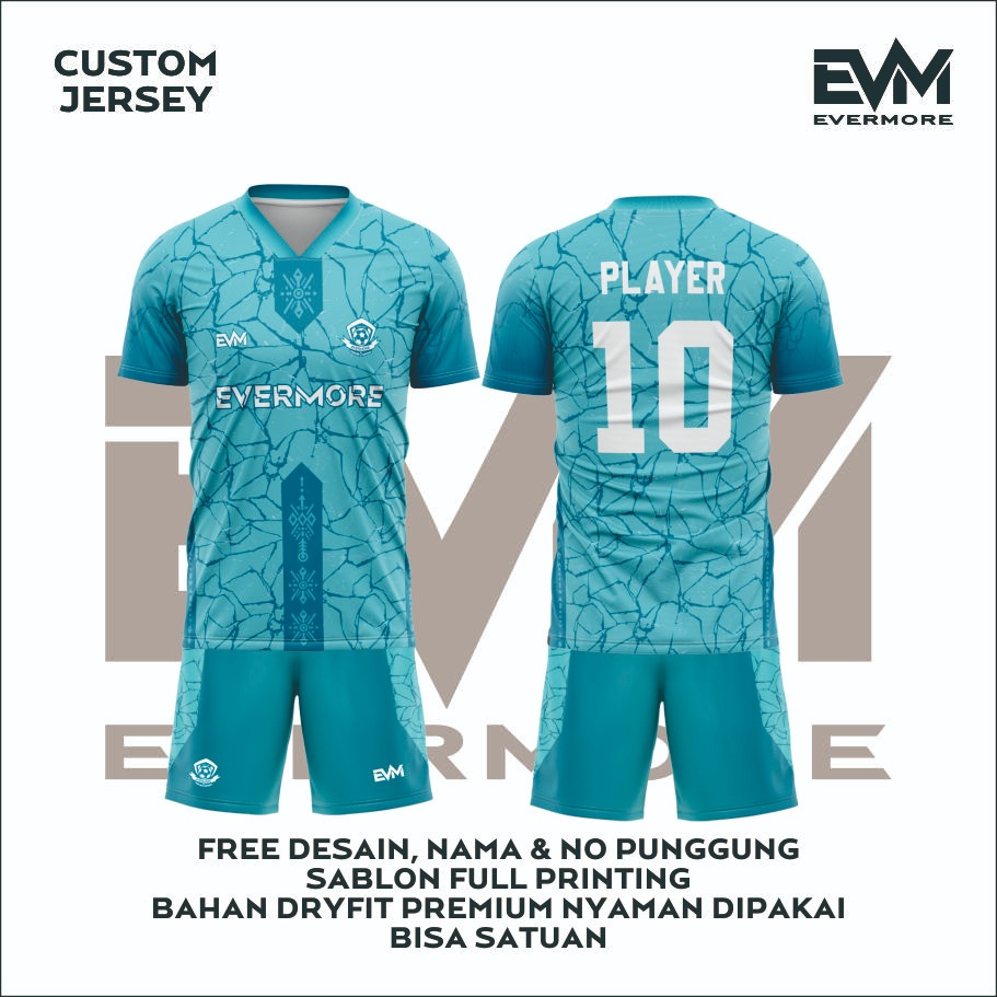 Jual Jersey BLUE AZTEC Sepak Bola Full Printing Dryfit Premium Evermore ...