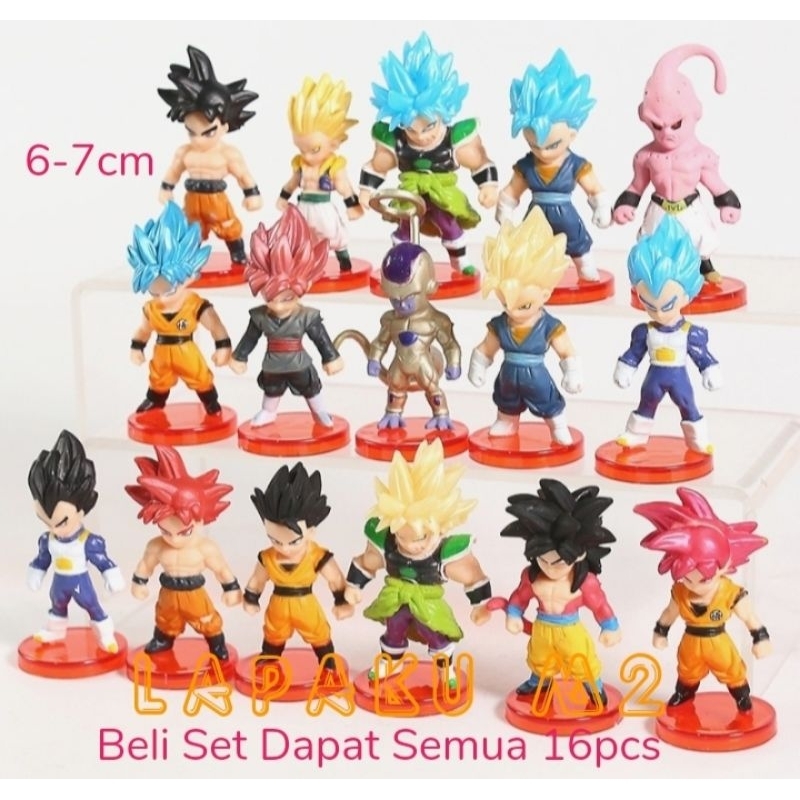 Jual Figure Set 16pcs Dragon Ball Chibi Son Goku | Shopee Indonesia