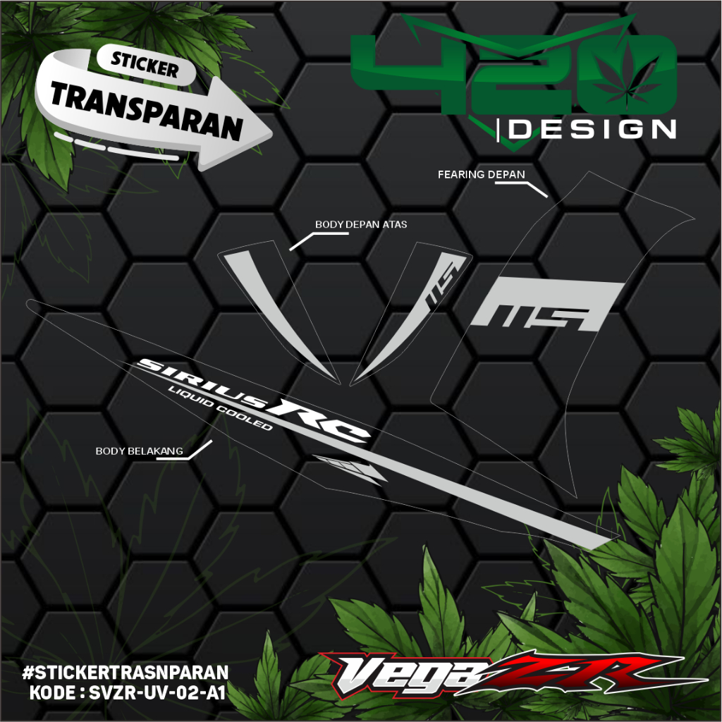 Jual Stiker Striping UV Vega ZR 2009 Sampai 2012 Custom Desain Racing ...