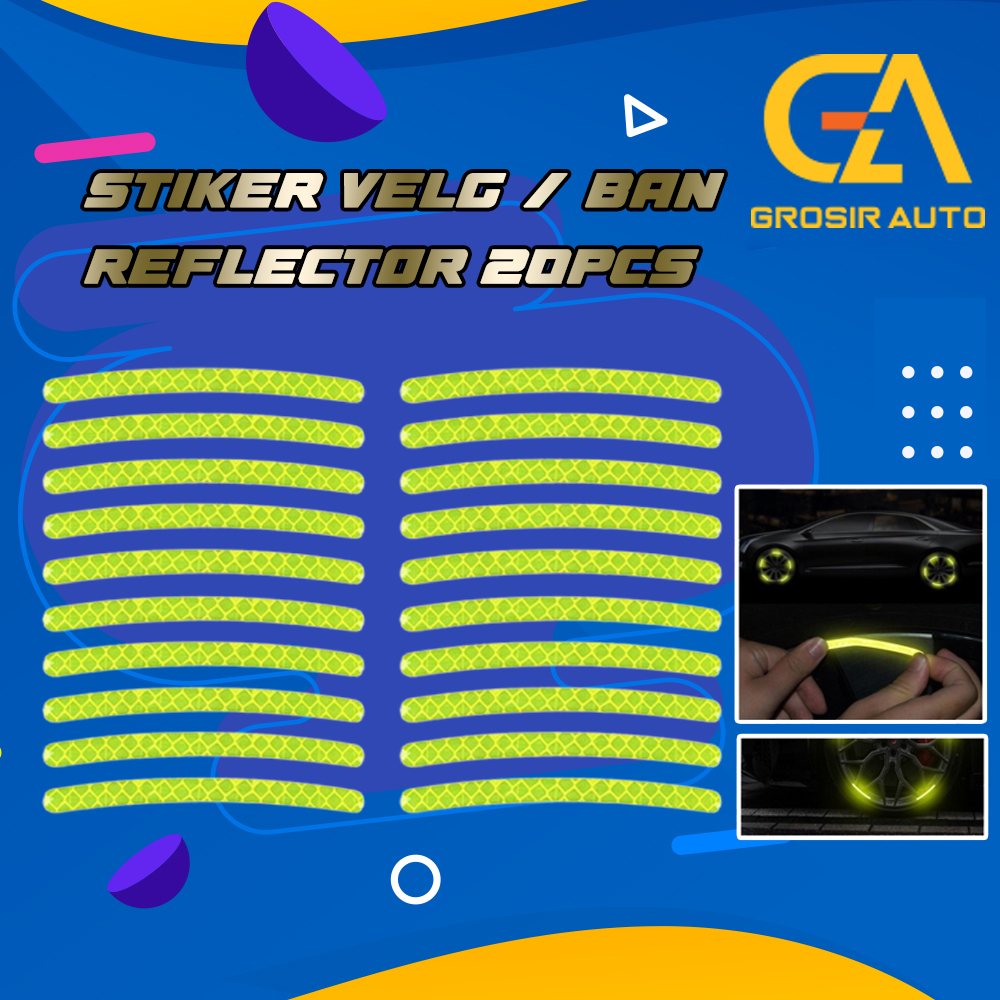 Jual Stiker Reflektor Reflector Velg Mobil Motor Pemantul Cahaya Kuning ...