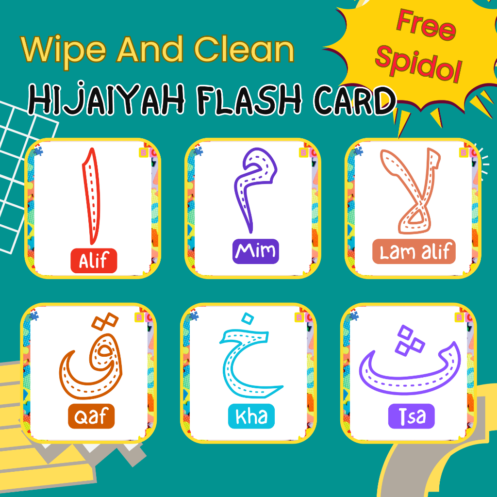 Jual Flash Card Huruf Hijaiyah Wipe and Clean | Shopee Indonesia